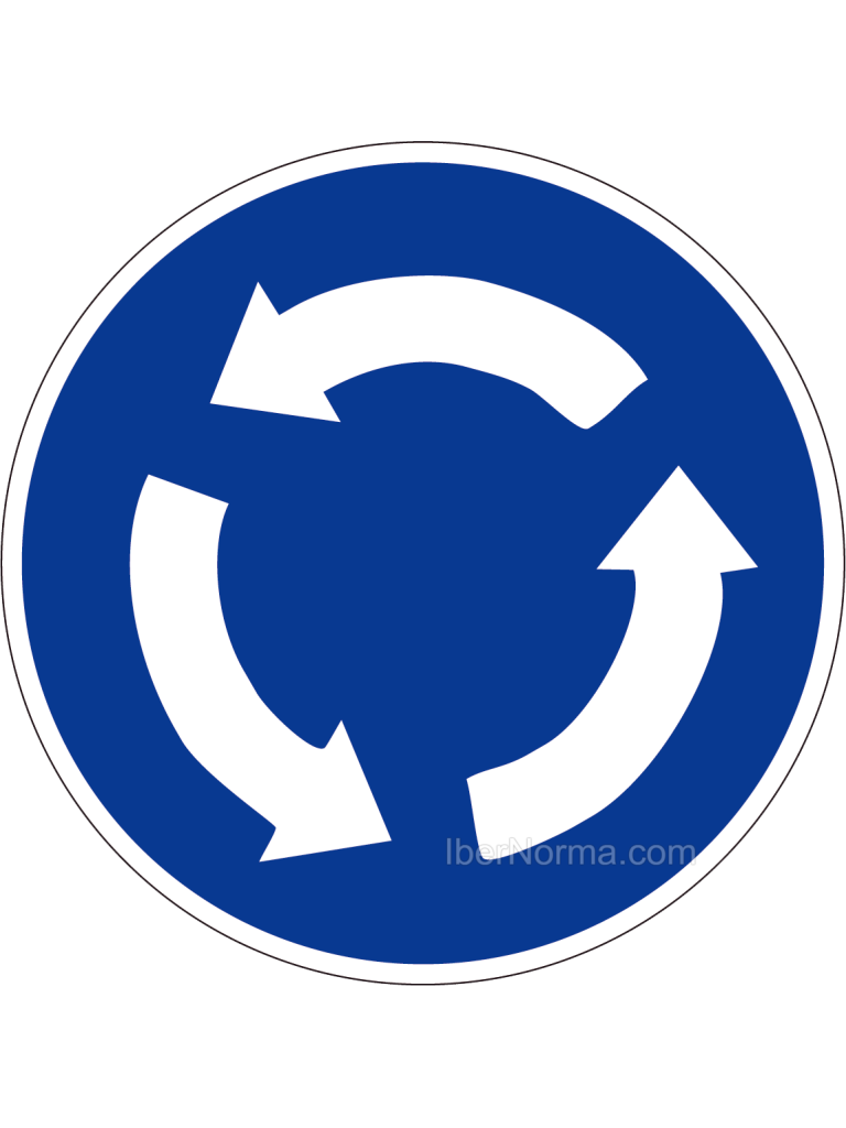 Señal R-402 Intersección de sentido giratorio obligatorio (Rotonda) - Acero termolacado - NMZ ...