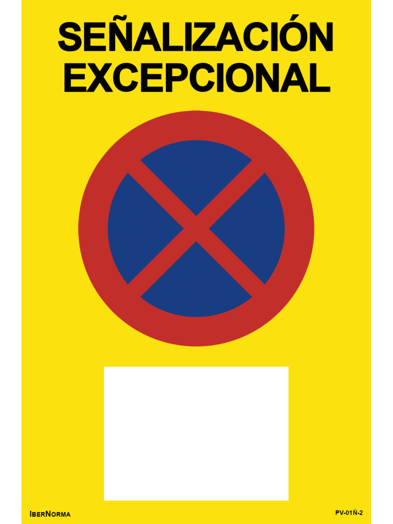 Señalización excepcional Prohibido aparcar R-307 - 60x90cm PVC Forex ...