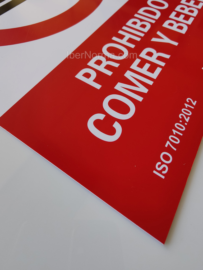 Señal Prohibido comer y beber - PVC - NMZ (Normaluz)