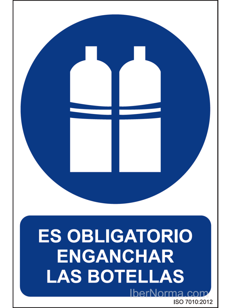Señal Es obligatorio enganchar las botellas - PVC - NMZ (Normaluz)