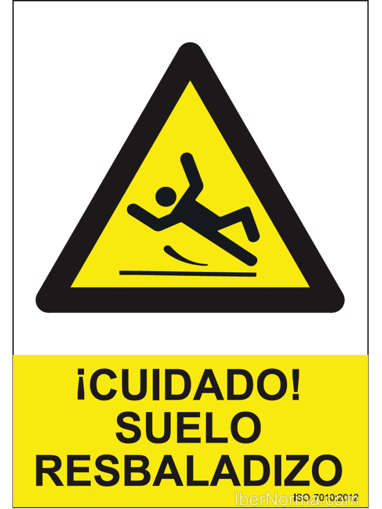 Señal ¡Cuidado! Suelo resbaladizo - PVC - NMZ (Normaluz)