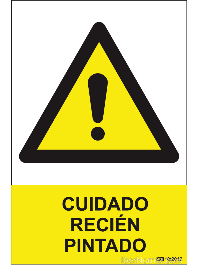 Señal Aluminio - Cuidado Recién pintado - NMZ (Normaluz)